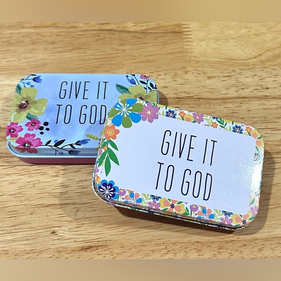 Other | 2 Give It To God Prayer Boxes Floral Decorative Tin Set | Poshmark